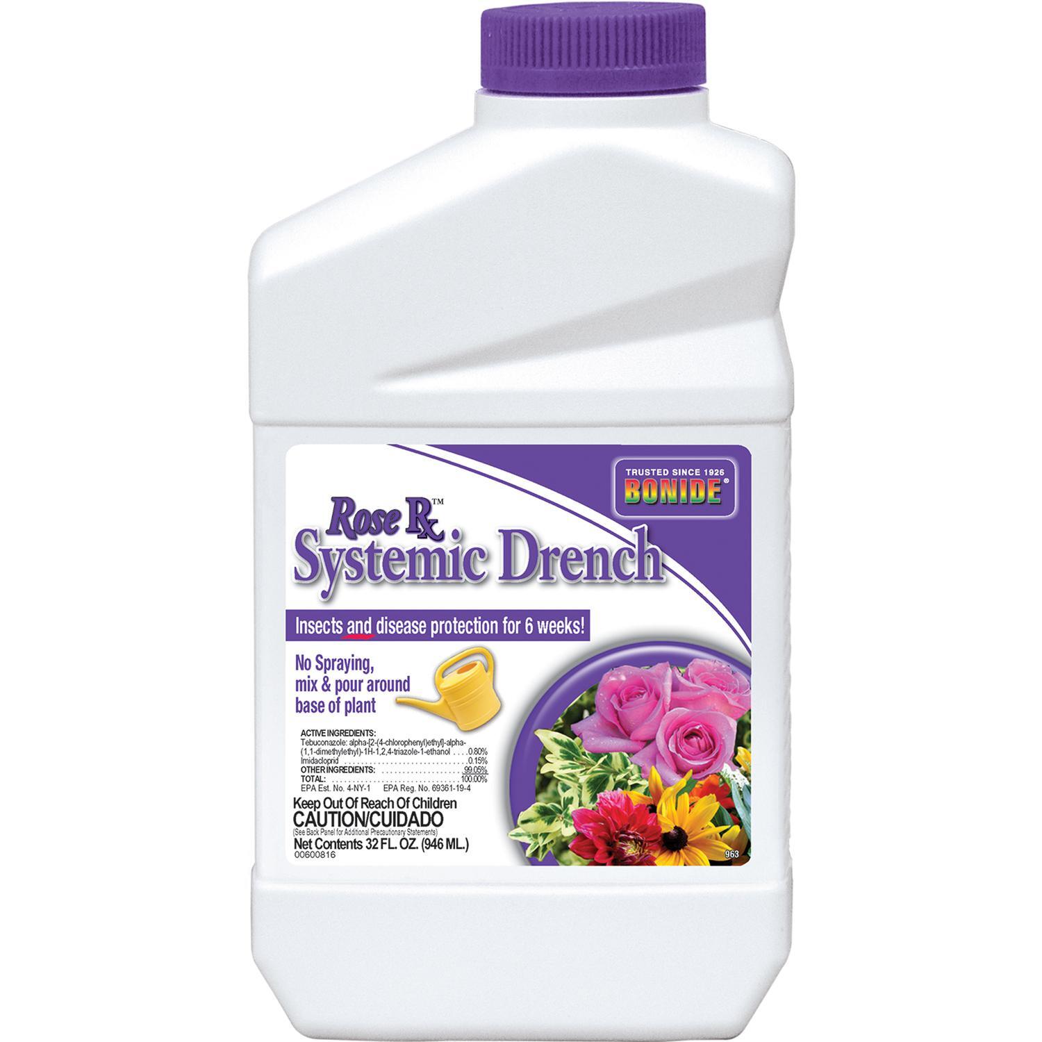 Bonide Rose RX Systemic Drench, 32 oz Concentrate, Garden Insect ...